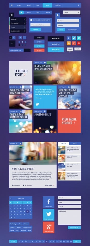 41 Free Metro-Style UI Kits that Improve User Experience